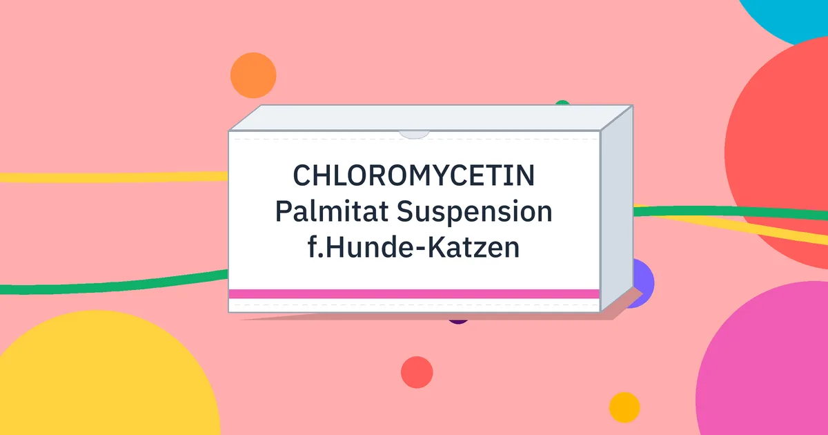 Symbolbild: Packung mit der Aufschrift CHLOROMYCETIN Palmitat Suspension f.Hunde-Katzen (PZN 00350869) – Verfügbarkeit und Bezug in Apotheken in Frankfurt am Main