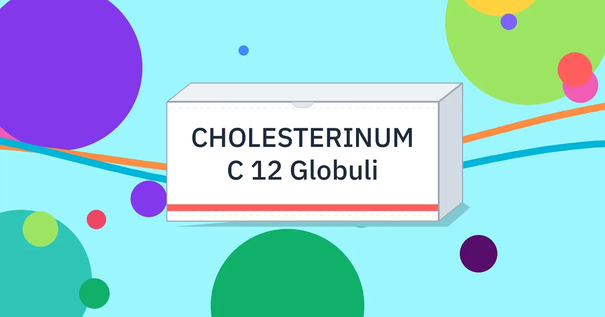 Symbolbild: Packung mit der Aufschrift CHOLESTERINUM C 12 Globuli (PZN 19716706) – Verfügbarkeit und Bezug in Apotheken in Frankfurt am Main