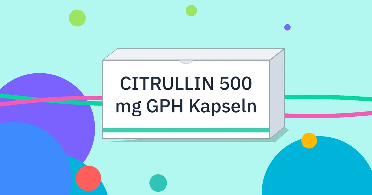 Symbolbild: Packung mit der Aufschrift CITRULLIN 500 mg GPH Kapseln (PZN 07011596) – Verfügbarkeit und Bezug in Apotheken in Frankfurt am Main