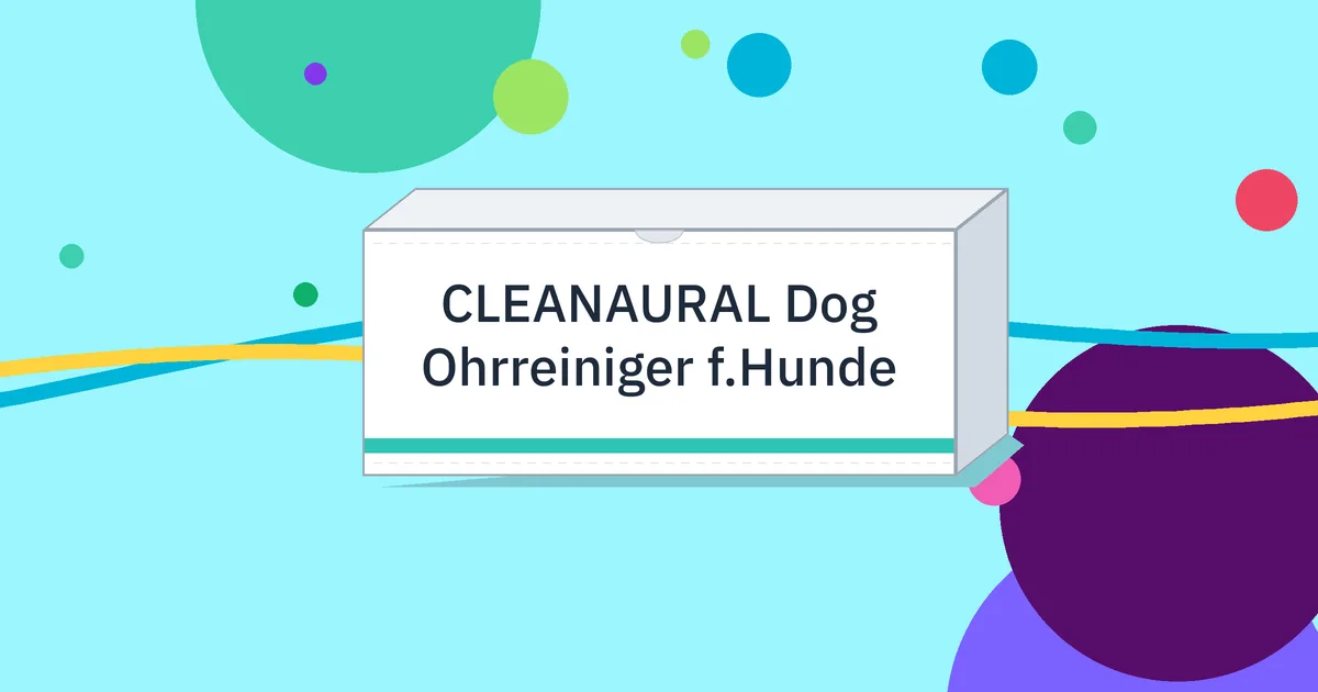 Symbolbild: Packung mit der Aufschrift CLEANAURAL Dog Ohrreiniger f.Hunde (PZN 20523740) – Verfügbarkeit und Bezug in Apotheken in Frankfurt am Main
