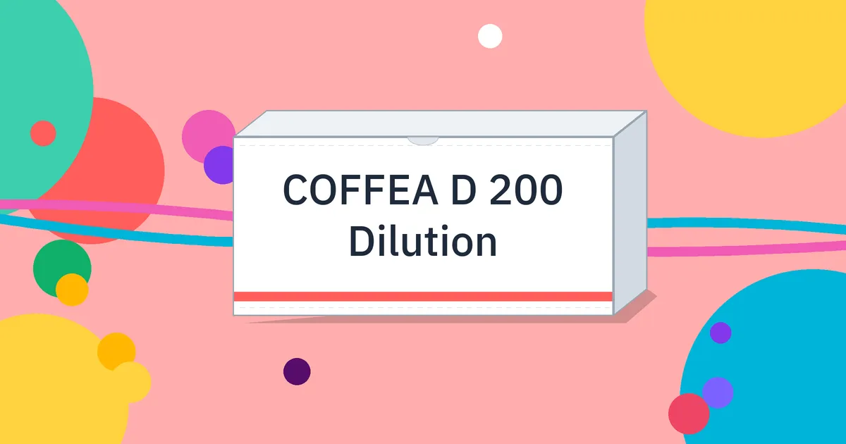 Symbolbild: Packung mit der Aufschrift COFFEA D 200 Dilution (PZN 07165230) – Verfügbarkeit und Bezug in Apotheken in Frankfurt am Main