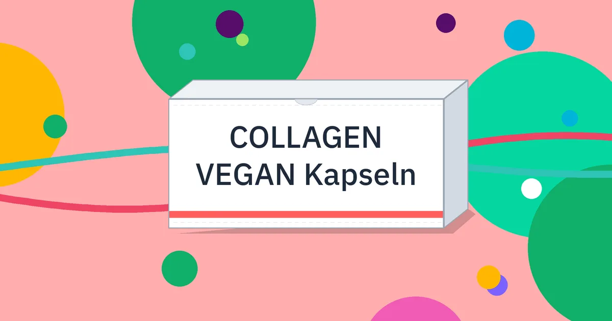 Symbolbild: Packung mit der Aufschrift COLLAGEN VEGAN Kapseln (PZN 12144603) – Verfügbarkeit und Bezug in Apotheken in Frankfurt am Main