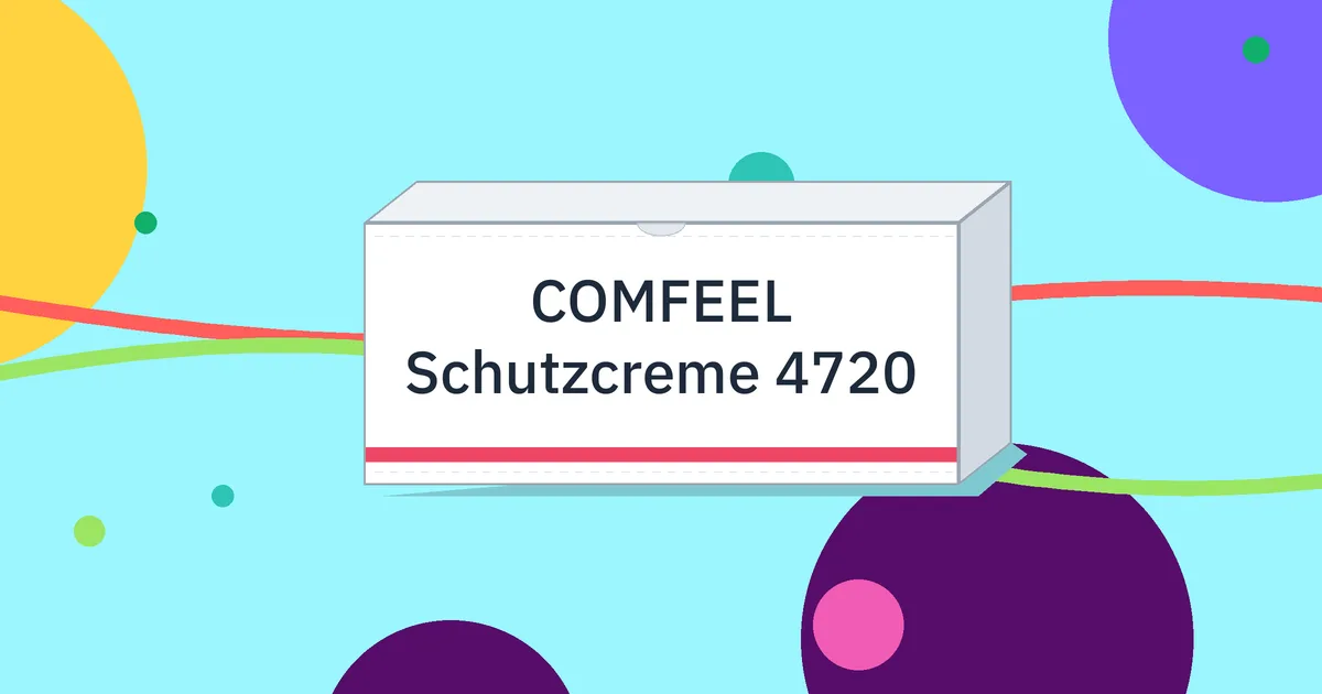 Symbolbild: Packung mit der Aufschrift COMFEEL Schutzcreme 4720 (PZN 04803457) – Verfügbarkeit und Bezug in Apotheken in Frankfurt am Main