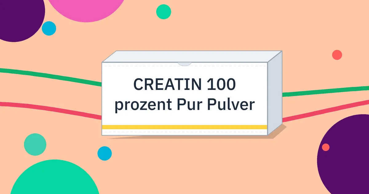 Symbolbild: Packung mit der Aufschrift CREATIN 100 prozent Pur Pulver (PZN 01498226) – Verfügbarkeit und Bezug in Apotheken in Frankfurt am Main