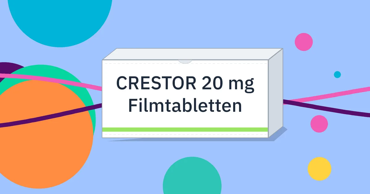 Symbolbild: Packung mit der Aufschrift CRESTOR 20 mg Filmtabletten (PZN 00185560) – Verfügbarkeit und Bezug in Apotheken in Frankfurt am Main