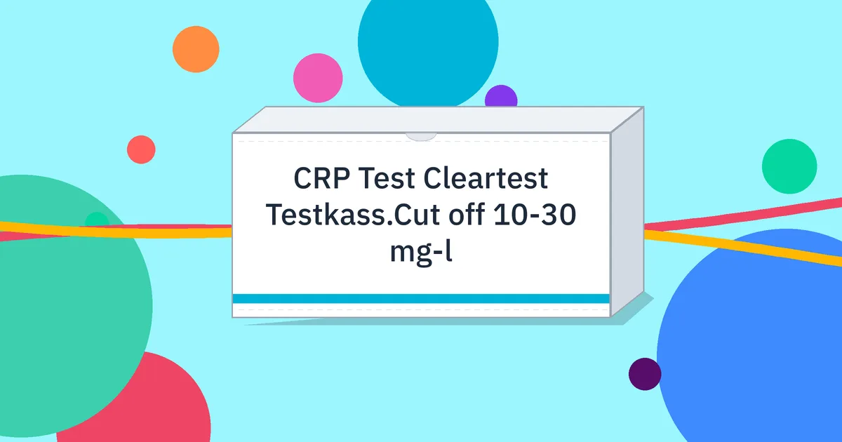 Symbolbild: Packung mit der Aufschrift CRP Test Cleartest Testkass.Cut off 10-30 mg-l (PZN 06968553) – Verfügbarkeit und Bezug in Apotheken in Frankfurt am Main
