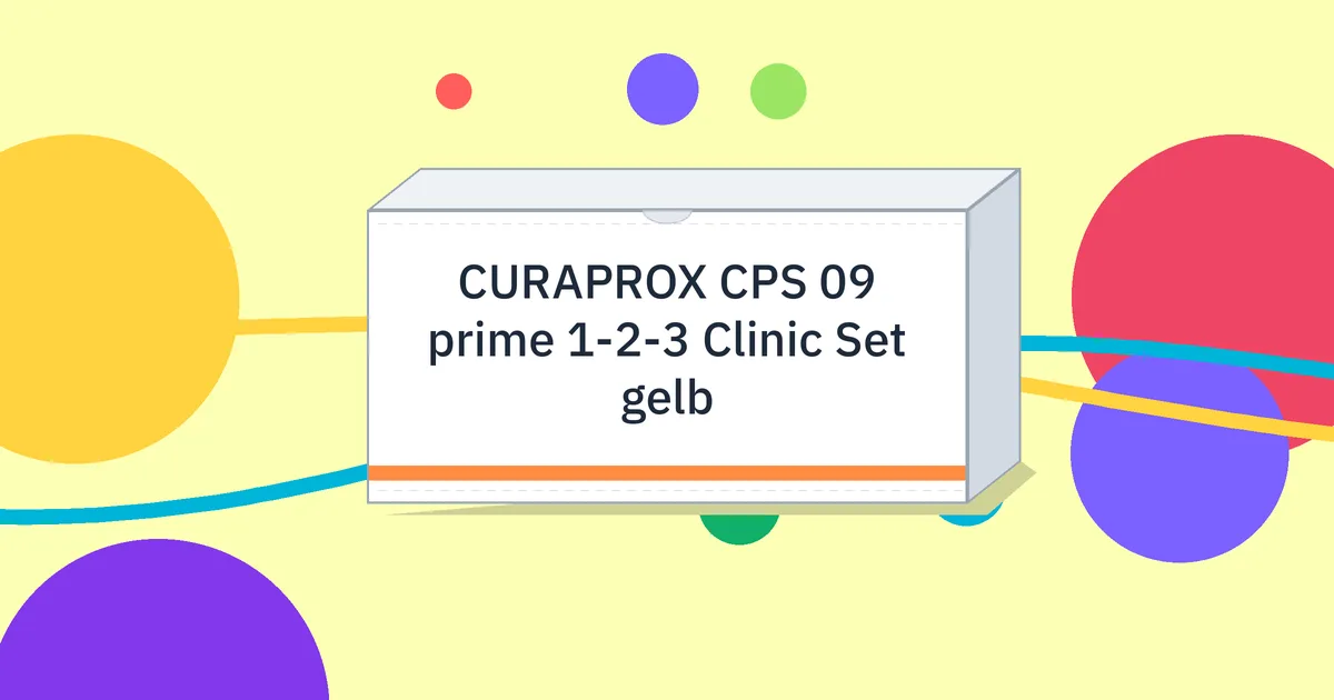 Symbolbild: Packung mit der Aufschrift CURAPROX CPS 09 prime 1-2-3 Clinic Set gelb (PZN 16242797) – Verfügbarkeit und Bezug in Apotheken in Frankfurt am Main