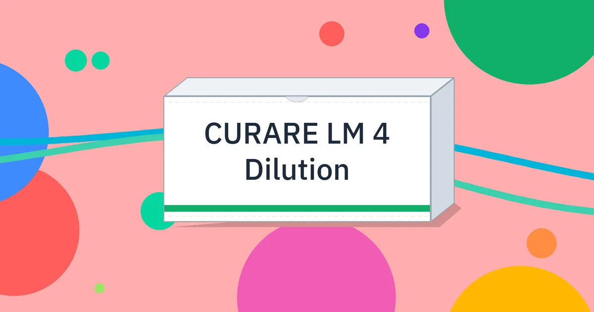 Symbolbild: Packung mit der Aufschrift CURARE LM 4 Dilution (PZN 12839400) – Verfügbarkeit und Bezug in Apotheken in Frankfurt am Main