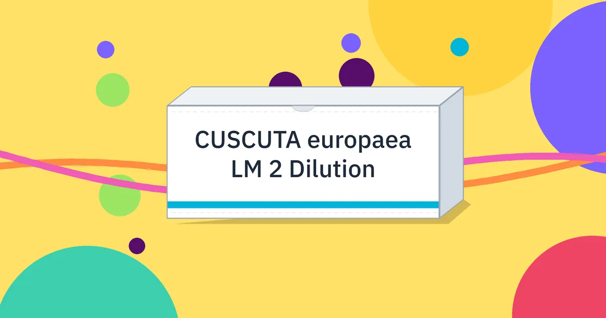 Symbolbild: Packung mit der Aufschrift CUSCUTA europaea LM 2 Dilution (PZN 13458999) – Verfügbarkeit und Bezug in Apotheken in Frankfurt am Main