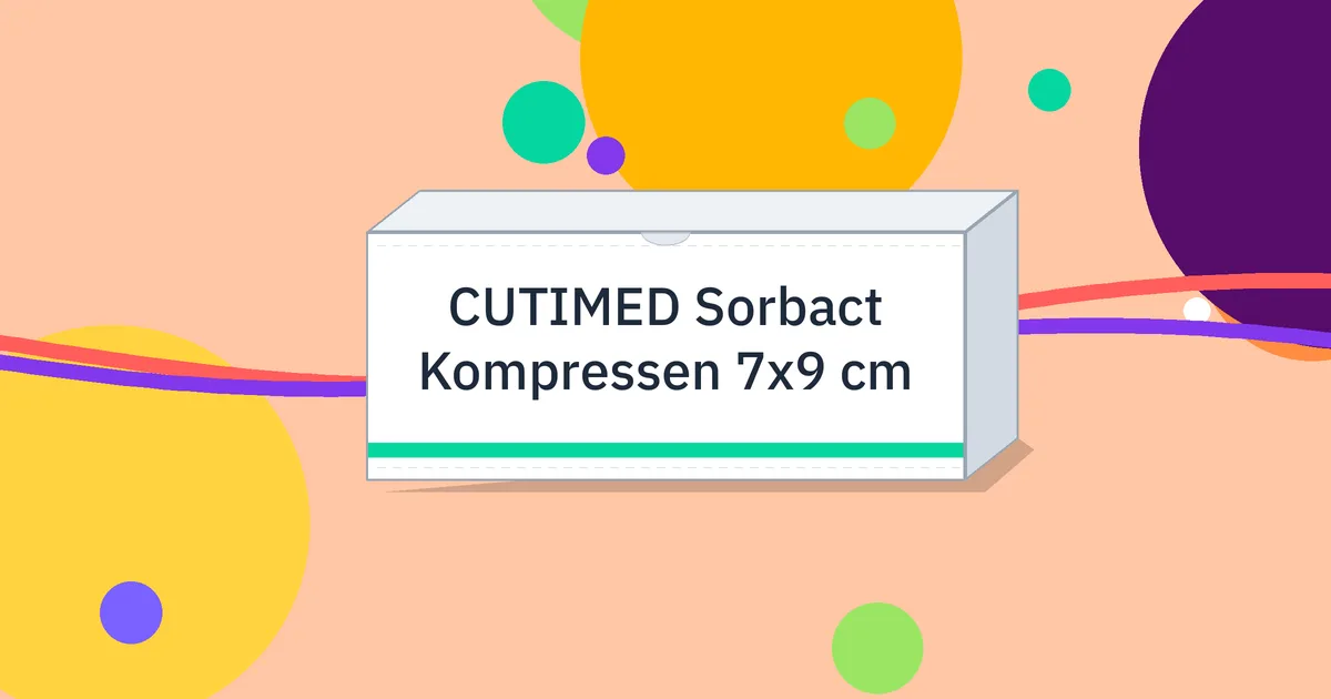 Symbolbild: Packung mit der Aufschrift CUTIMED Sorbact Kompressen 7x9 cm (PZN 18162335) – Verfügbarkeit und Bezug in Apotheken in Frankfurt am Main