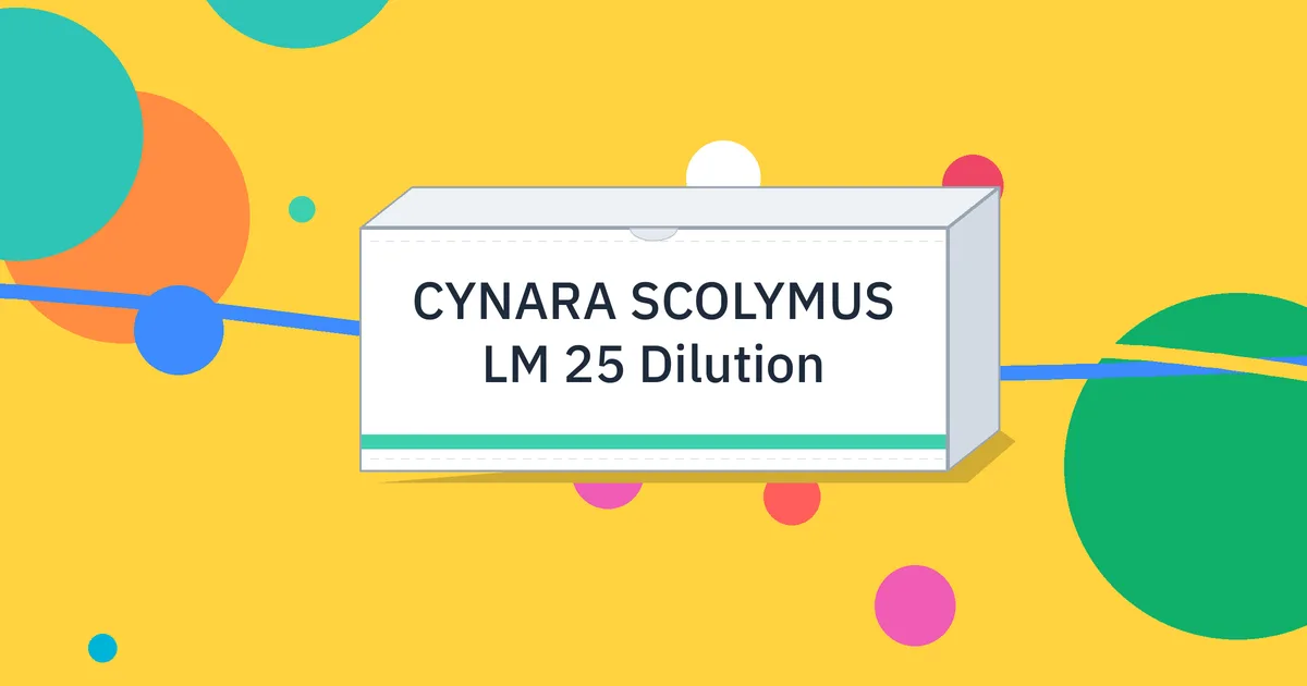Symbolbild: Packung mit der Aufschrift CYNARA SCOLYMUS LM 25 Dilution (PZN 13459740) – Verfügbarkeit und Bezug in Apotheken in Frankfurt am Main