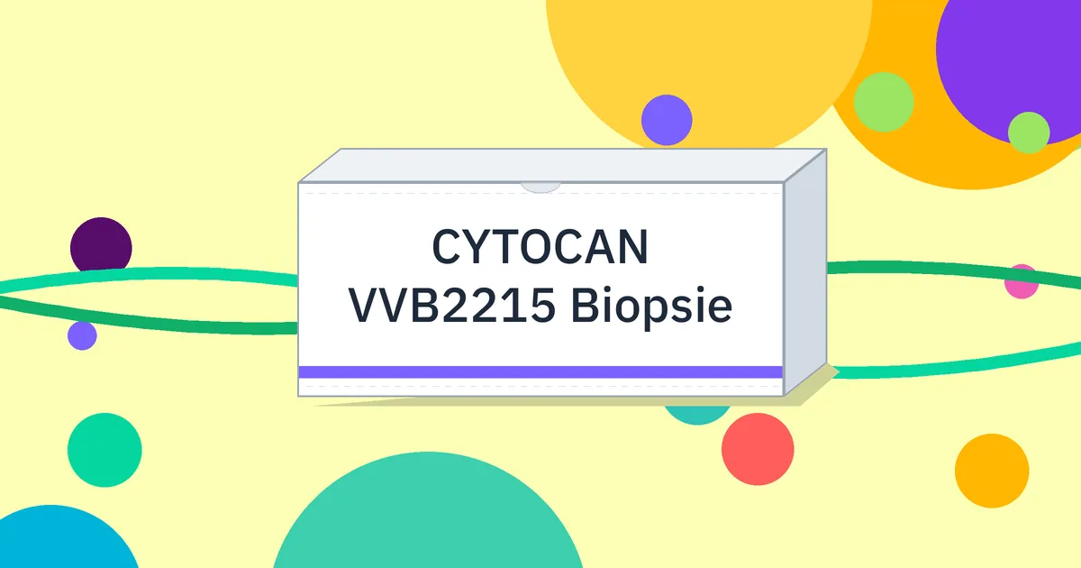 Symbolbild: Packung mit der Aufschrift CYTOCAN VVB2215 Biopsie (PZN 19250610) – Verfügbarkeit und Bezug in Apotheken in Frankfurt am Main
