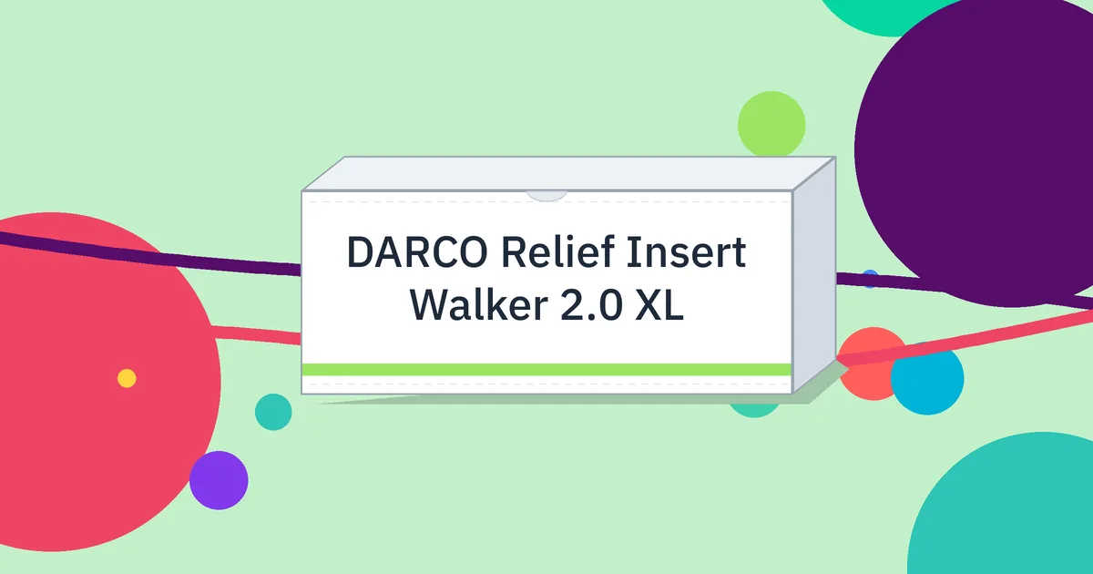 Symbolbild: Packung mit der Aufschrift DARCO Relief Insert Walker 2.0 XL (PZN 18322968) – Verfügbarkeit und Bezug in Apotheken in Frankfurt am Main