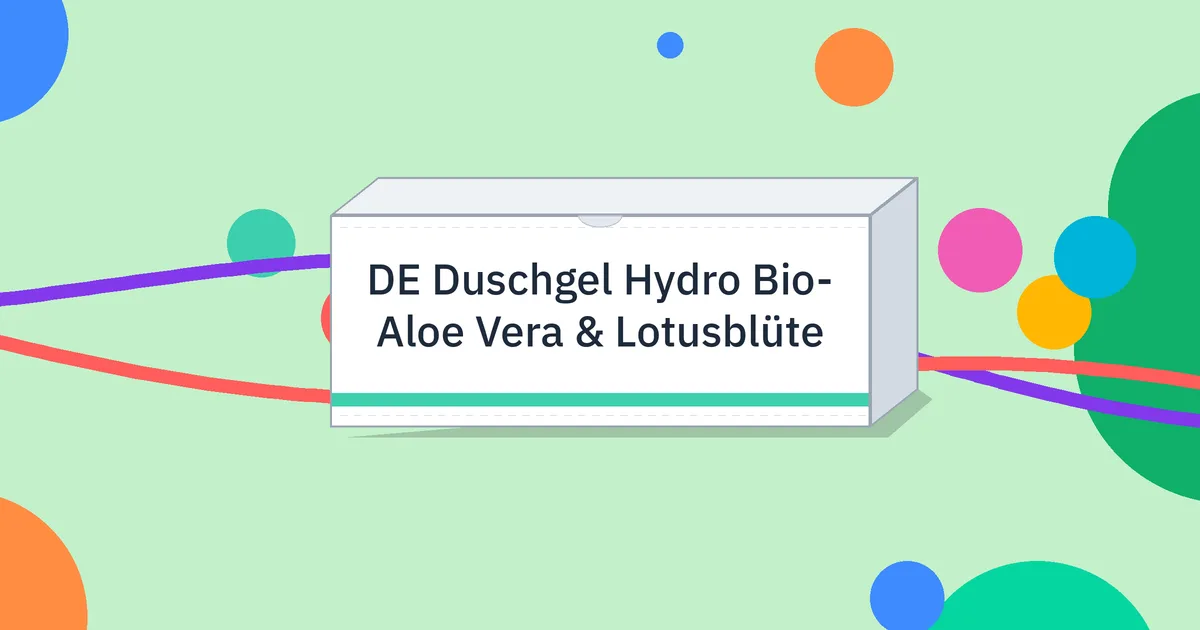 Symbolbild: Packung mit der Aufschrift DE Duschgel Hydro Bio-Aloe Vera & Lotusblüte (PZN 16507646) – Verfügbarkeit und Bezug in Apotheken in Frankfurt am Main