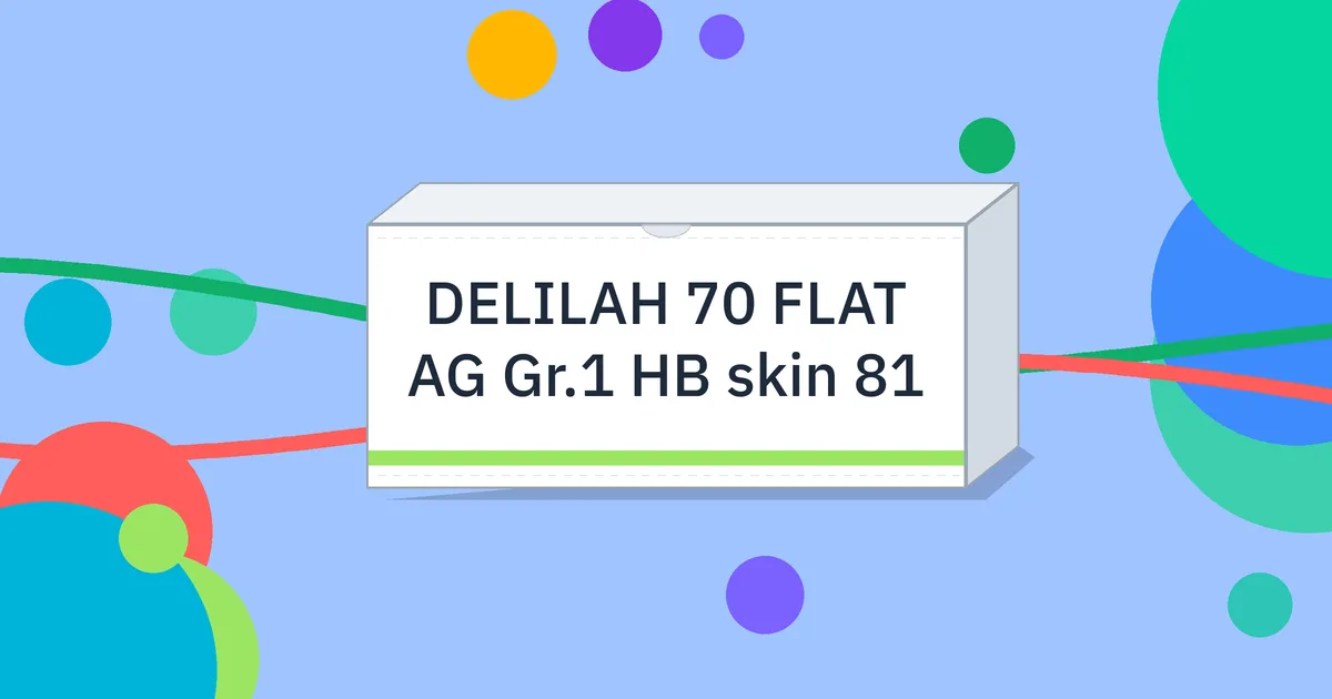 Symbolbild: Packung mit der Aufschrift DELILAH 70 FLAT AG Gr.1 HB skin 81 (PZN 13847749) – Verfügbarkeit und Bezug in Apotheken in Frankfurt am Main