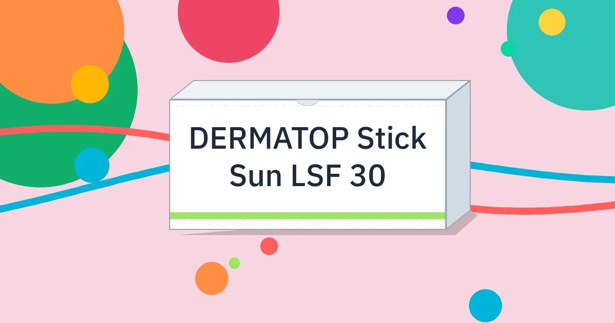 Symbolbild: Packung mit der Aufschrift DERMATOP Stick Sun LSF 30 (PZN 19772389) – Verfügbarkeit und Bezug in Apotheken in Frankfurt am Main