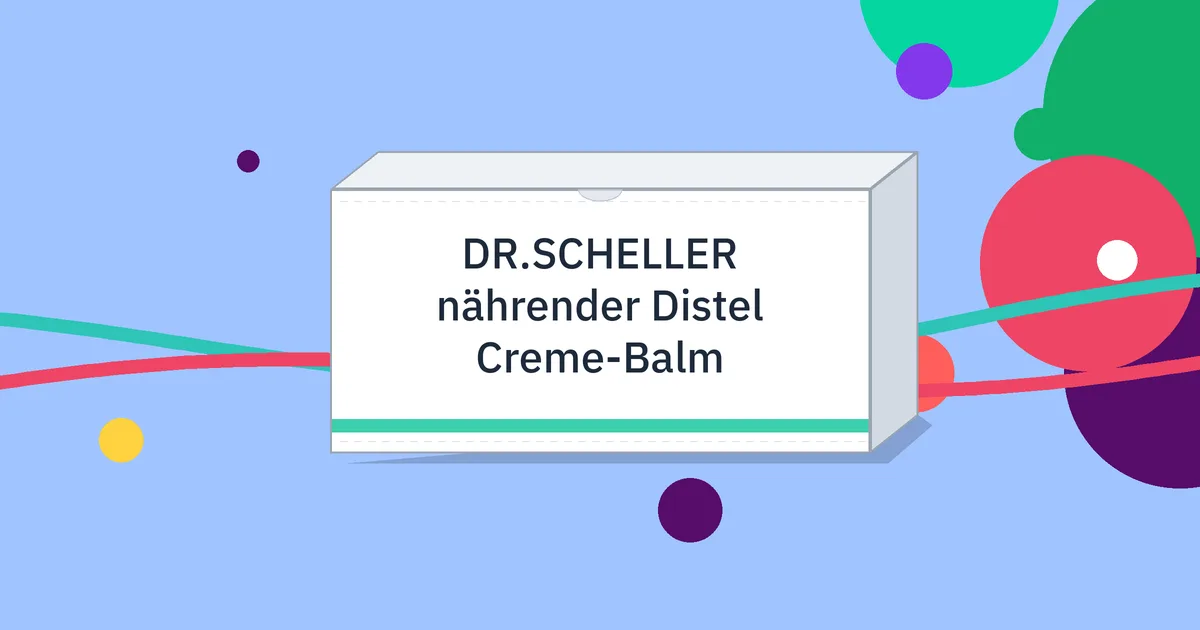 Symbolbild: Packung mit der Aufschrift DR.SCHELLER nährender Distel Creme-Balm (PZN 18271277) – Verfügbarkeit und Bezug in Apotheken in Frankfurt am Main