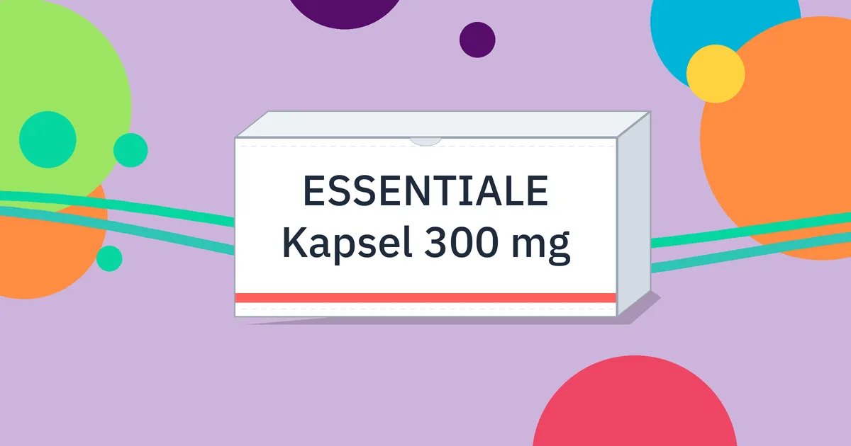 Symbolbild: Packung mit der Aufschrift ESSENTIALE Kapsel 300 mg (PZN 01422967) – Verfügbarkeit und Bezug in Apotheken in Frankfurt am Main