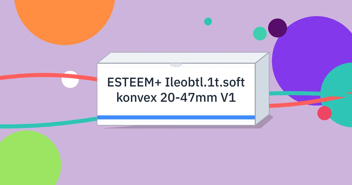 Symbolbild: Packung mit der Aufschrift ESTEEM+ Ileobtl.1t.soft konvex 20-47mm V1 (PZN 18724098) – Verfügbarkeit und Bezug in Apotheken in Frankfurt am Main