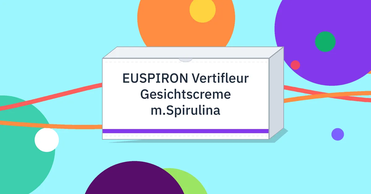 Symbolbild: Packung mit der Aufschrift EUSPIRON Vertifleur Gesichtscreme m.Spirulina (PZN 15781753) – Verfügbarkeit und Bezug in Apotheken in Frankfurt am Main