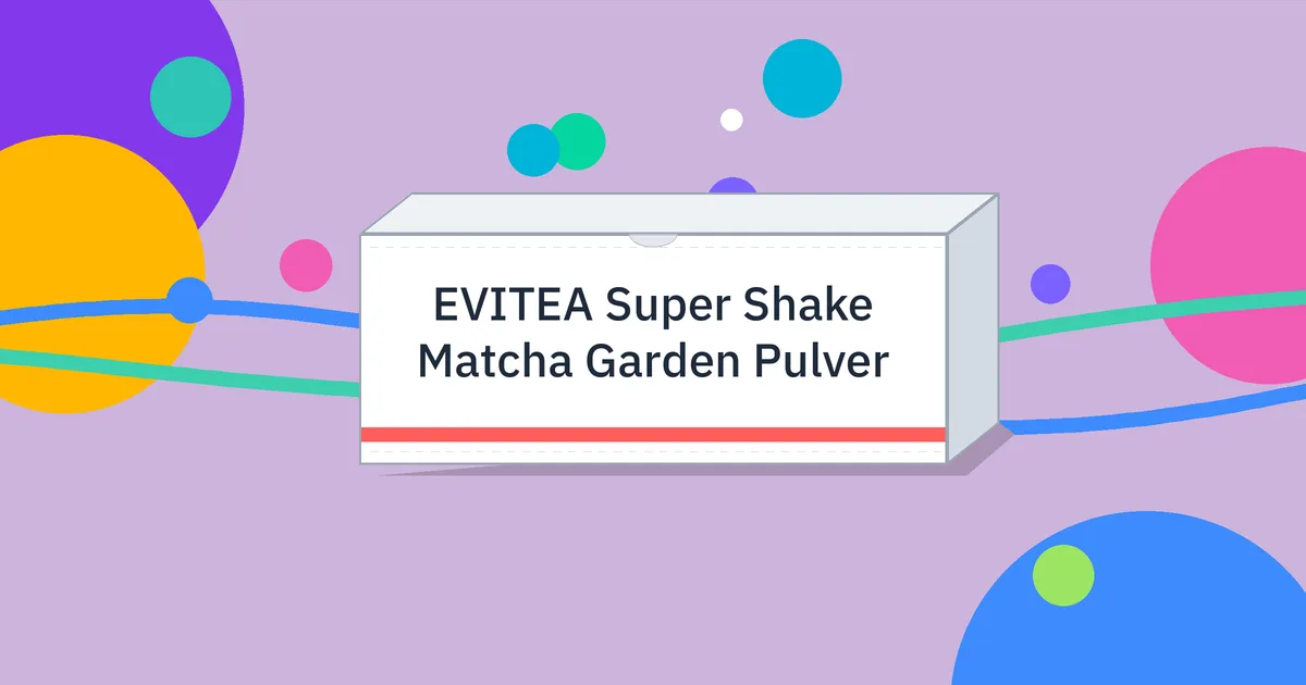 Symbolbild: Packung mit der Aufschrift EVITEA Super Shake Matcha Garden Pulver (PZN 16631955) – Verfügbarkeit und Bezug in Apotheken in Frankfurt am Main
