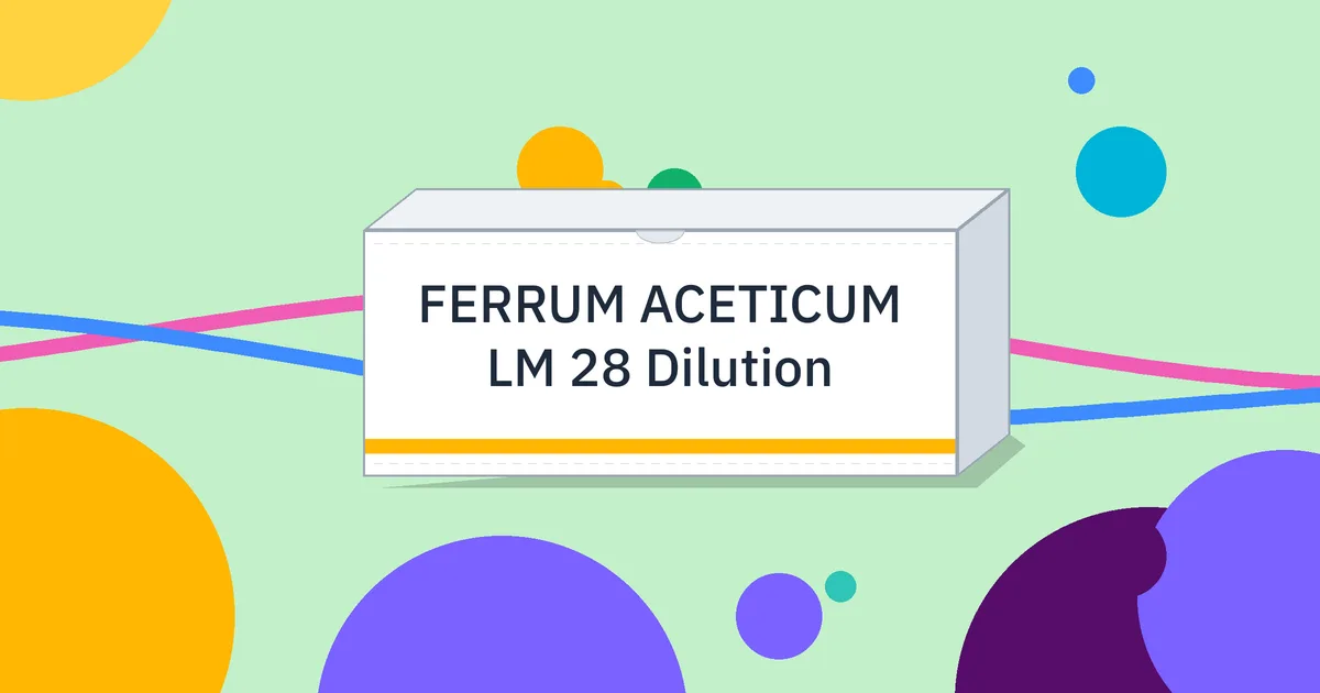 Symbolbild: Packung mit der Aufschrift FERRUM ACETICUM LM 28 Dilution (PZN 13488517) – Verfügbarkeit und Bezug in Apotheken in Frankfurt am Main