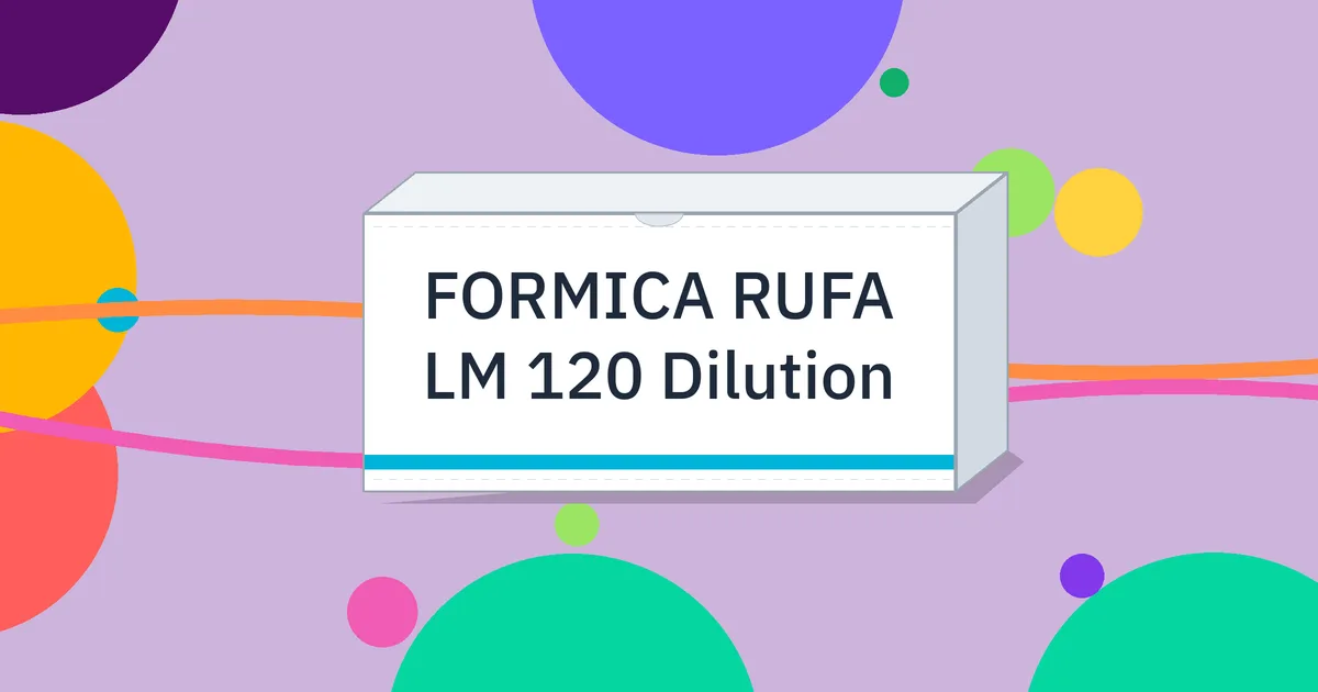Symbolbild: Packung mit der Aufschrift FORMICA RUFA LM 120 Dilution (PZN 12874253) – Verfügbarkeit und Bezug in Apotheken in Frankfurt am Main