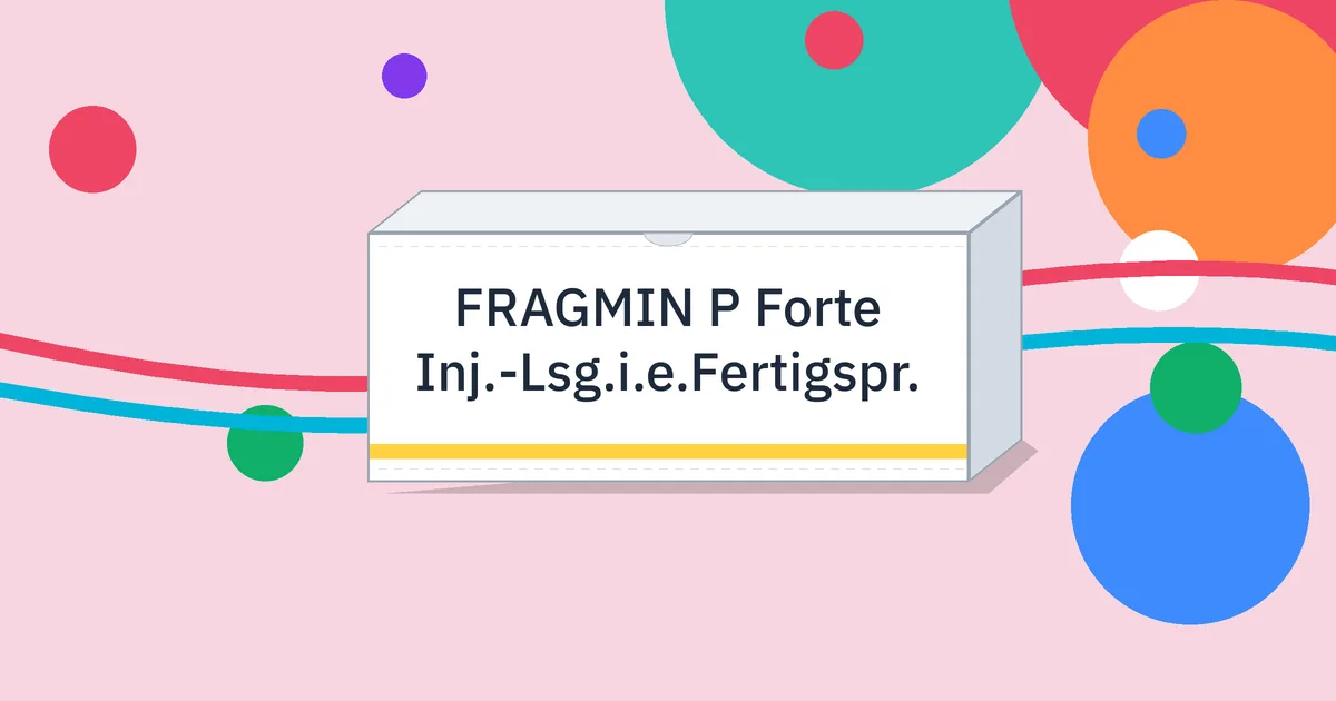 Symbolbild: Packung mit der Aufschrift FRAGMIN P Forte Inj.-Lsg.i.e.Fertigspr. (PZN 01546209) – Verfügbarkeit und Bezug in Apotheken in Frankfurt am Main