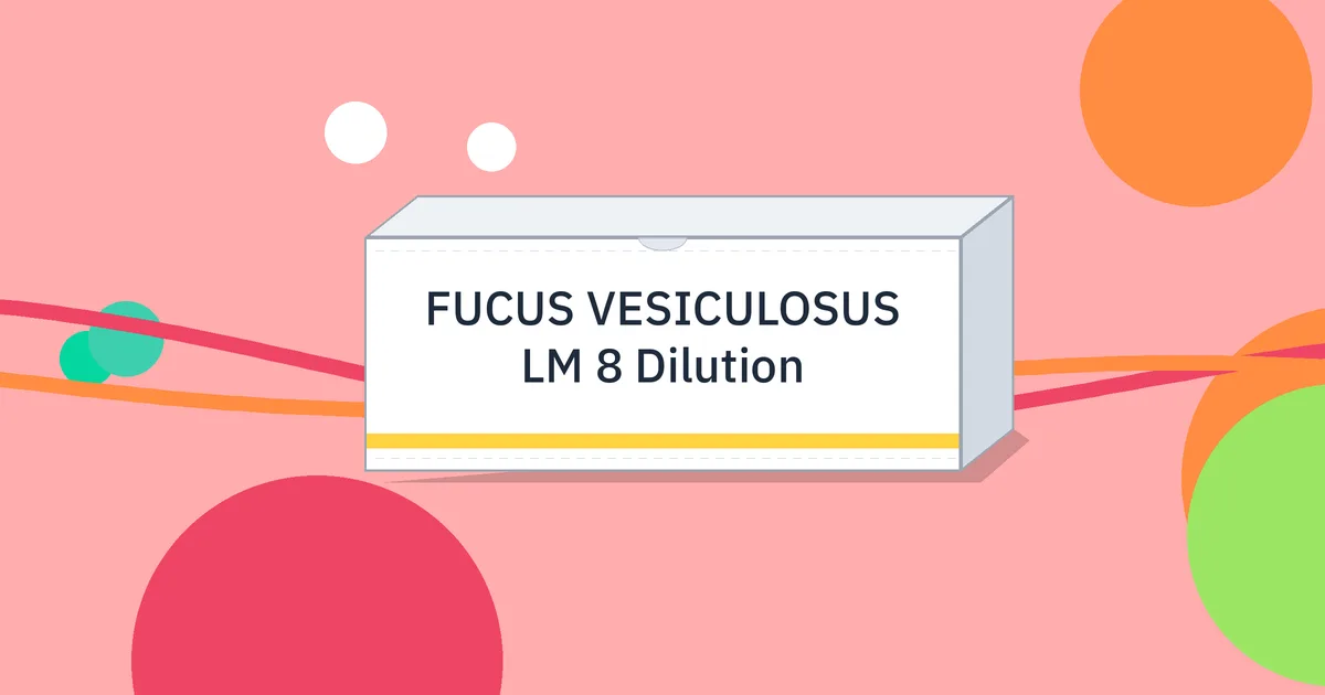 Symbolbild: Packung mit der Aufschrift FUCUS VESICULOSUS LM 8 Dilution (PZN 13492909) – Verfügbarkeit und Bezug in Apotheken in Frankfurt am Main