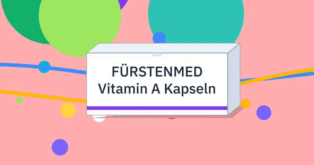 Symbolbild: Packung mit der Aufschrift FÜRSTENMED Vitamin A Kapseln (PZN 16044761) – Verfügbarkeit und Bezug in Apotheken in Frankfurt am Main