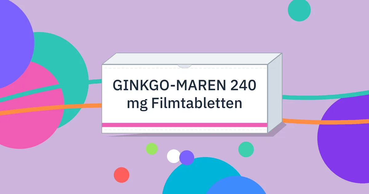 Symbolbild: Packung mit der Aufschrift GINKGO-MAREN 240 mg Filmtabletten (PZN 12580474) – Verfügbarkeit und Bezug in Apotheken in Frankfurt am Main