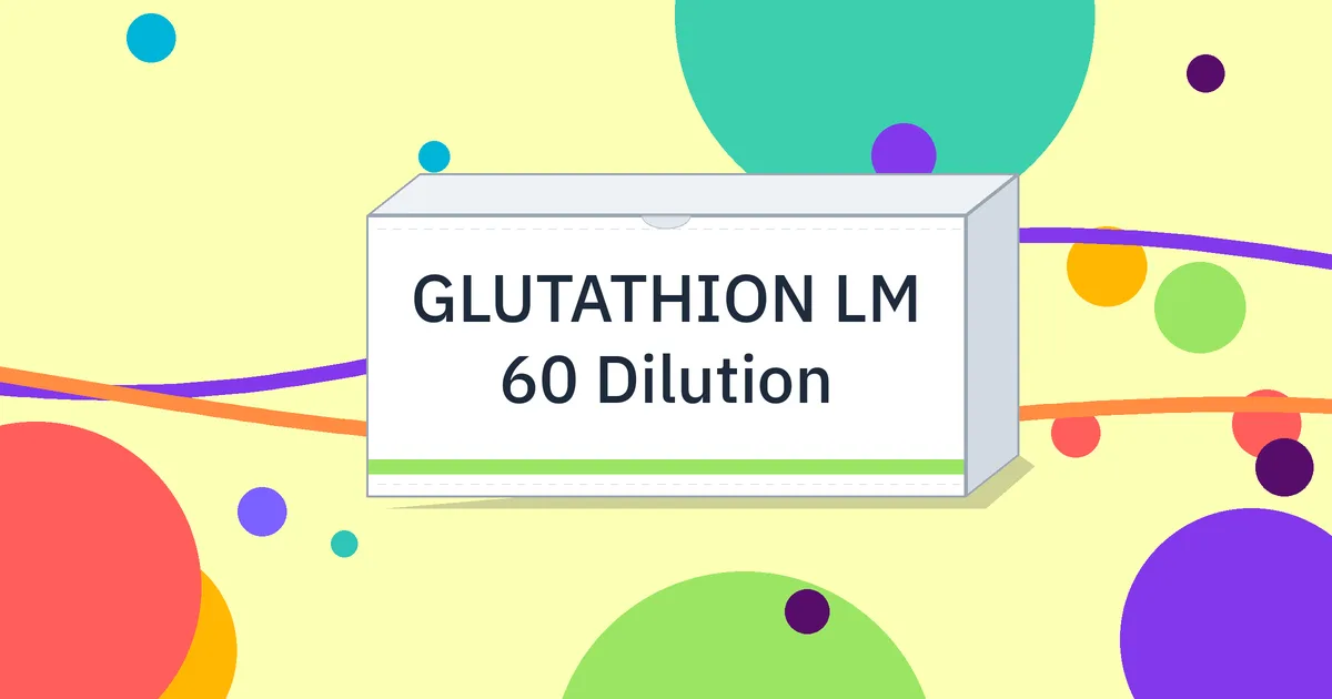 Symbolbild: Packung mit der Aufschrift GLUTATHION LM 60 Dilution (PZN 12880130) – Verfügbarkeit und Bezug in Apotheken in Frankfurt am Main