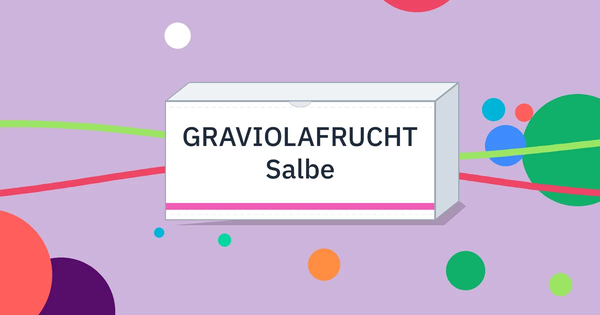 Symbolbild: Packung mit der Aufschrift GRAVIOLAFRUCHT Salbe (PZN 16674203) – Verfügbarkeit und Bezug in Apotheken in Frankfurt am Main