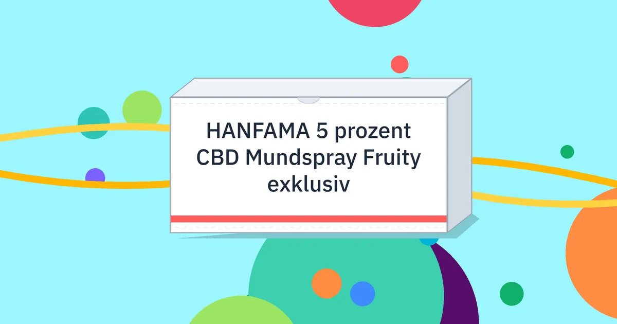 Symbolbild: Packung mit der Aufschrift HANFAMA 5 prozent CBD Mundspray Fruity exklusiv (PZN 18048036) – Verfügbarkeit und Bezug in Apotheken in Frankfurt am Main