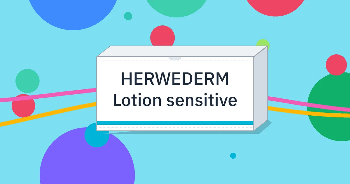 Symbolbild: Packung mit der Aufschrift HERWEDERM Lotion sensitive (PZN 11874245) – Verfügbarkeit und Bezug in Apotheken in Frankfurt am Main