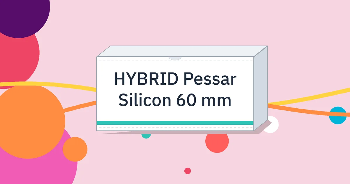 Symbolbild: Packung mit der Aufschrift HYBRID Pessar Silicon 60 mm (PZN 20194704) – Verfügbarkeit und Bezug in Apotheken in Frankfurt am Main