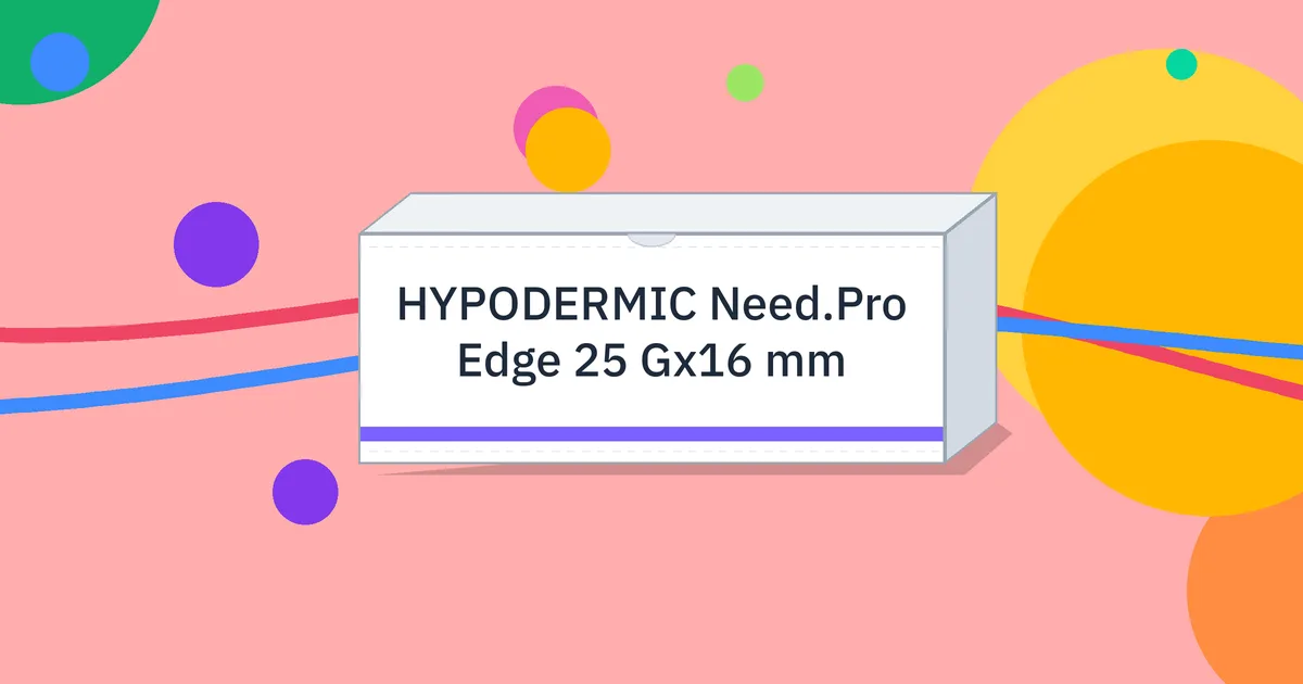 Symbolbild: Packung mit der Aufschrift HYPODERMIC Need.Pro Edge 25 Gx16 mm (PZN 09215676) – Verfügbarkeit und Bezug in Apotheken in Frankfurt am Main