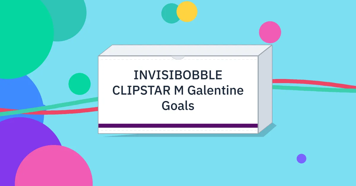 Symbolbild: Packung mit der Aufschrift INVISIBOBBLE CLIPSTAR M Galentine Goals (PZN 20383925) – Verfügbarkeit und Bezug in Apotheken in Frankfurt am Main