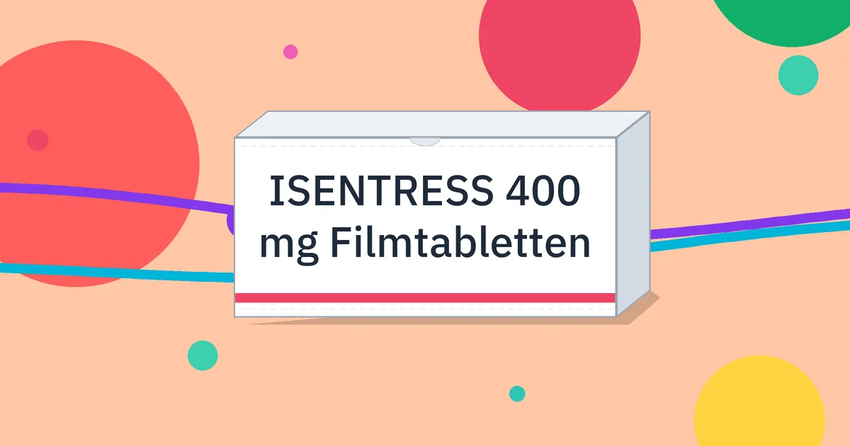 Symbolbild: Packung mit der Aufschrift ISENTRESS 400 mg Filmtabletten (PZN 17577956) – Verfügbarkeit und Bezug in Apotheken in Frankfurt am Main
