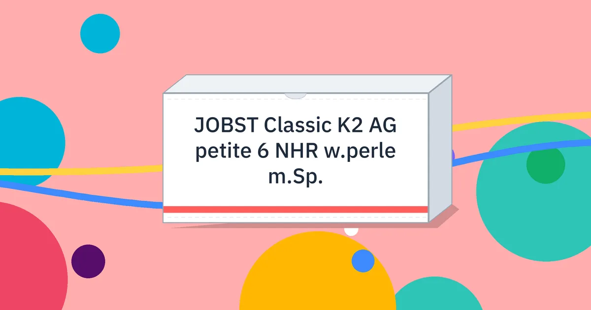 Symbolbild: Packung mit der Aufschrift JOBST Classic K2 AG petite 6 NHR w.perle m.Sp. (PZN 11274083) – Verfügbarkeit und Bezug in Apotheken in Frankfurt am Main