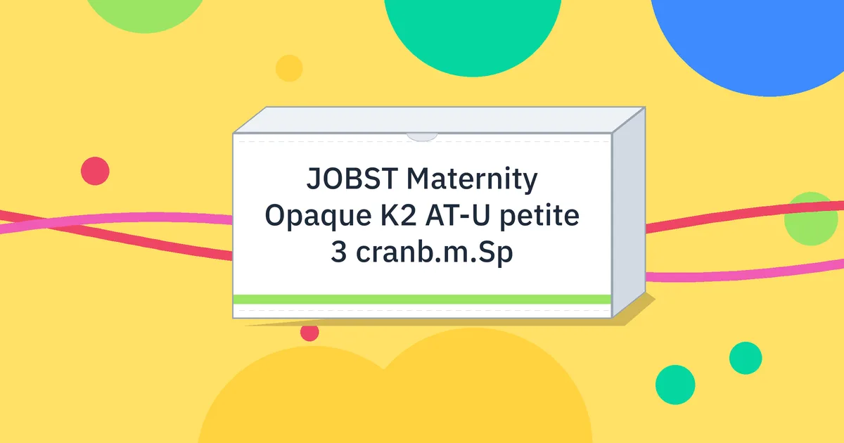 Symbolbild: Packung mit der Aufschrift JOBST Maternity Opaque K2 AT-U petite 3 cranb.m.Sp (PZN 15858846) – Verfügbarkeit und Bezug in Apotheken in Frankfurt am Main