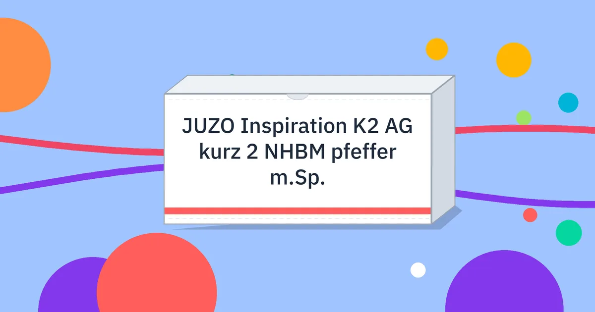 Symbolbild: Packung mit der Aufschrift JUZO Inspiration K2 AG kurz 2 NHBM pfeffer m.Sp. (PZN 14921229) – Verfügbarkeit und Bezug in Apotheken in Frankfurt am Main