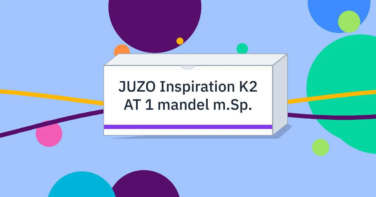 Symbolbild: Packung mit der Aufschrift JUZO Inspiration K2 AT 1 mandel m.Sp. (PZN 14926095) – Verfügbarkeit und Bezug in Apotheken in Frankfurt am Main