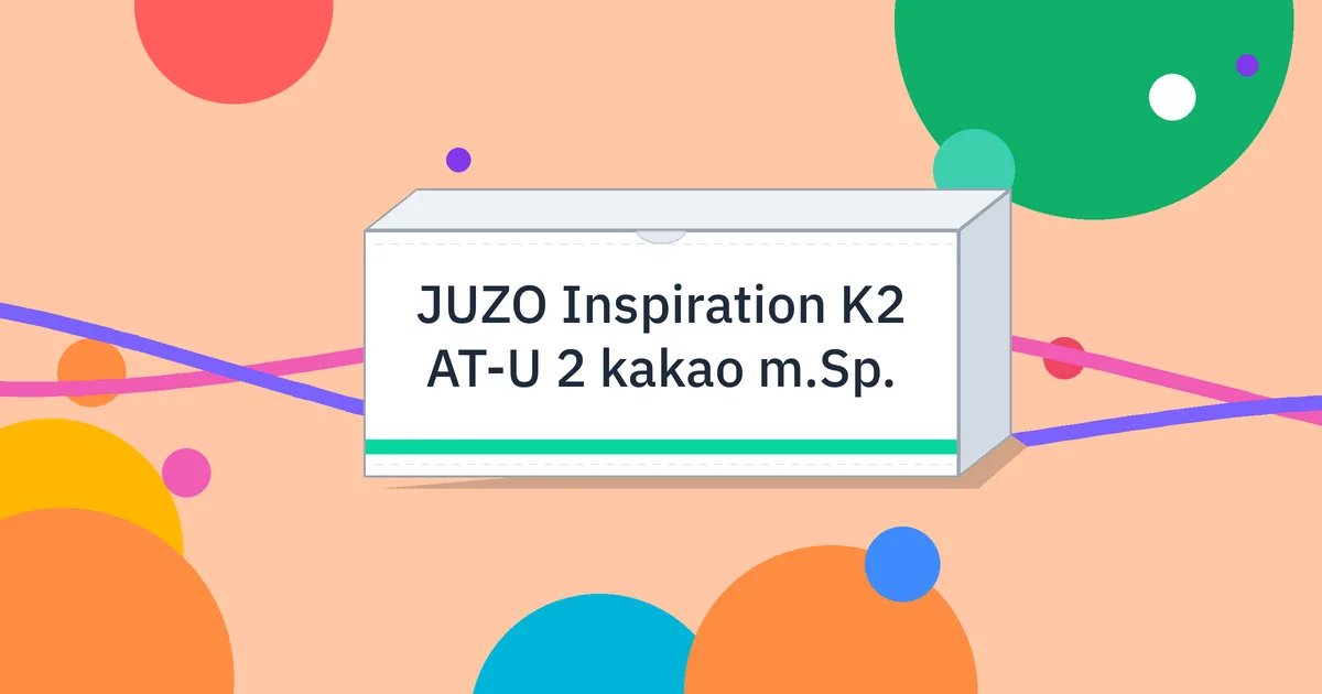 Symbolbild: Packung mit der Aufschrift JUZO Inspiration K2 AT-U 2 kakao m.Sp. (PZN 14927516) – Verfügbarkeit und Bezug in Apotheken in Frankfurt am Main