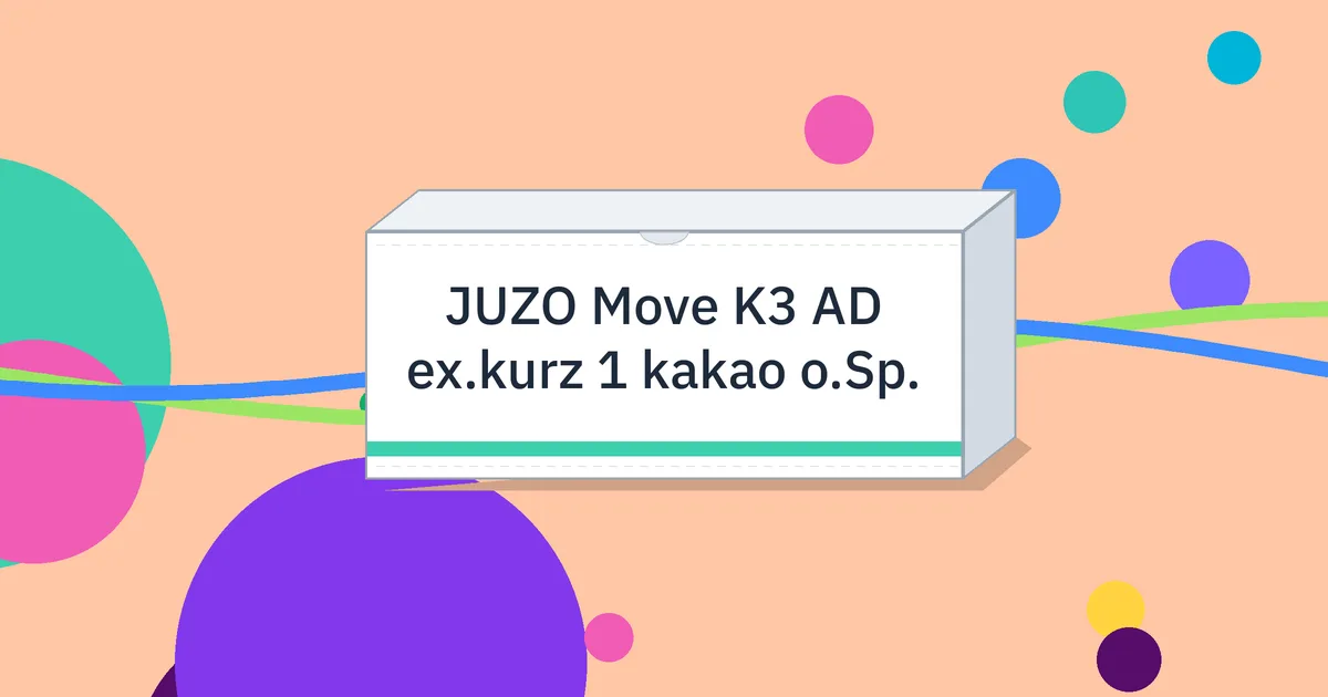 Symbolbild: Packung mit der Aufschrift JUZO Move K3 AD ex.kurz 1 kakao o.Sp. (PZN 18573920) – Verfügbarkeit und Bezug in Apotheken in Frankfurt am Main