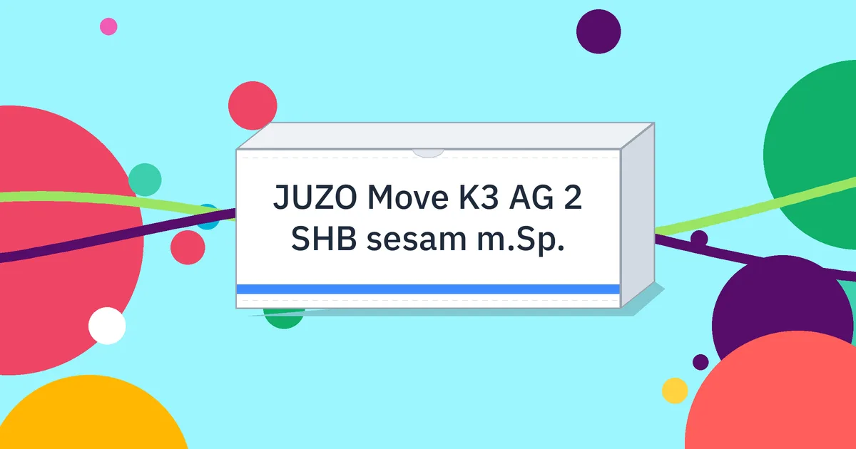 Symbolbild: Packung mit der Aufschrift JUZO Move K3 AG 2 SHB sesam m.Sp. (PZN 18575480) – Verfügbarkeit und Bezug in Apotheken in Frankfurt am Main