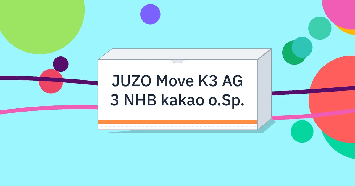 Symbolbild: Packung mit der Aufschrift JUZO Move K3 AG 3 NHB kakao o.Sp. (PZN 18589134) – Verfügbarkeit und Bezug in Apotheken in Frankfurt am Main