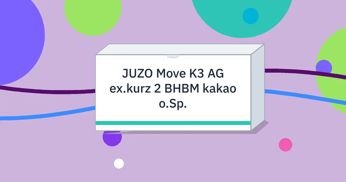 Symbolbild: Packung mit der Aufschrift JUZO Move K3 AG ex.kurz 2 BHBM kakao o.Sp. (PZN 18597949) – Verfügbarkeit und Bezug in Apotheken in Frankfurt am Main