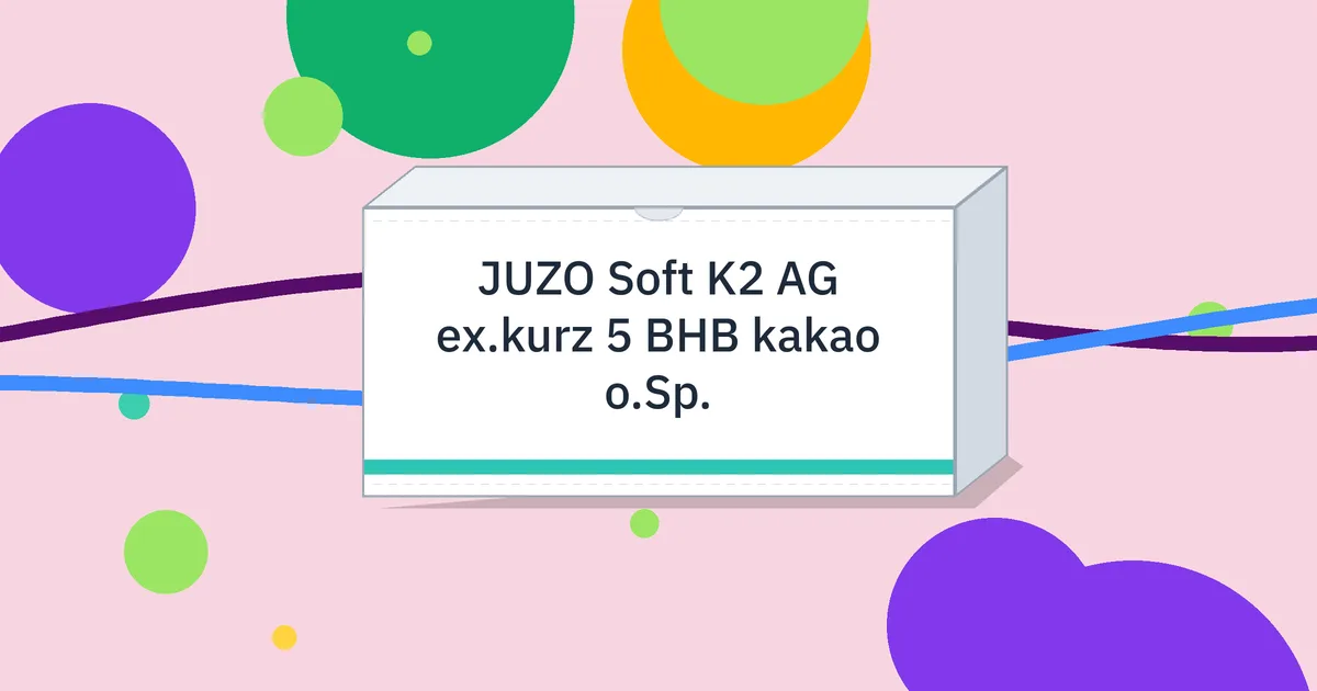 Symbolbild: Packung mit der Aufschrift JUZO Soft K2 AG ex.kurz 5 BHB kakao o.Sp. (PZN 14828518) – Verfügbarkeit und Bezug in Apotheken in Frankfurt am Main