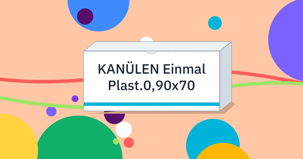 Symbolbild: Packung mit der Aufschrift KANÜLEN Einmal Plast.0,90x70 (PZN 01964059) – Verfügbarkeit und Bezug in Apotheken in Frankfurt am Main